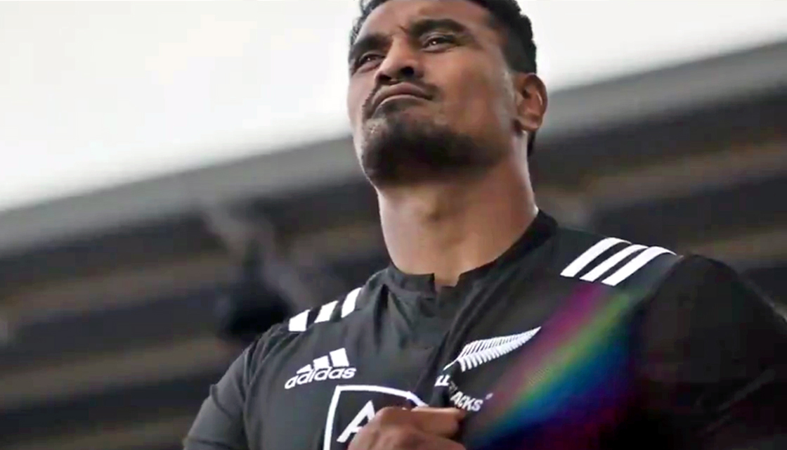Watch: All Blacks have updated rugby jerseys to include the rainbow flag