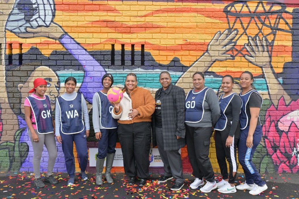 New Netball Mural Paints Joy into Lotus River as WC Countdown Wanes