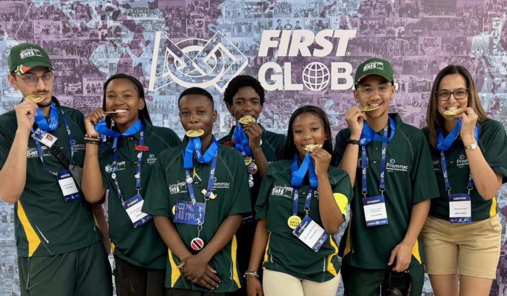 SpringBots South Africa Rock Gold at Robotics Olympics